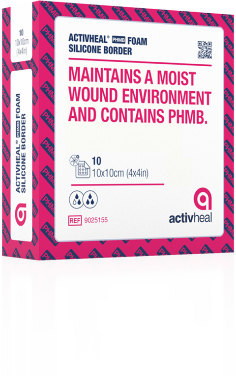 CE - PHMB Foam Silicone Border - ActivHeal